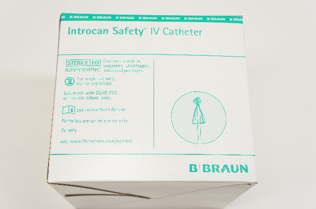 Braun 4252535-02 Introcan Safety IV Cath. 20G x 1-1/4inch - Box of 50 – Imedicsales