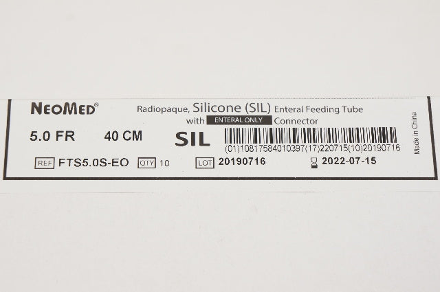 NeoMed FTS5.0S-EO Enteral Feeding Tube with Connector 5.0Fr. x 40cm - – Imedicsales