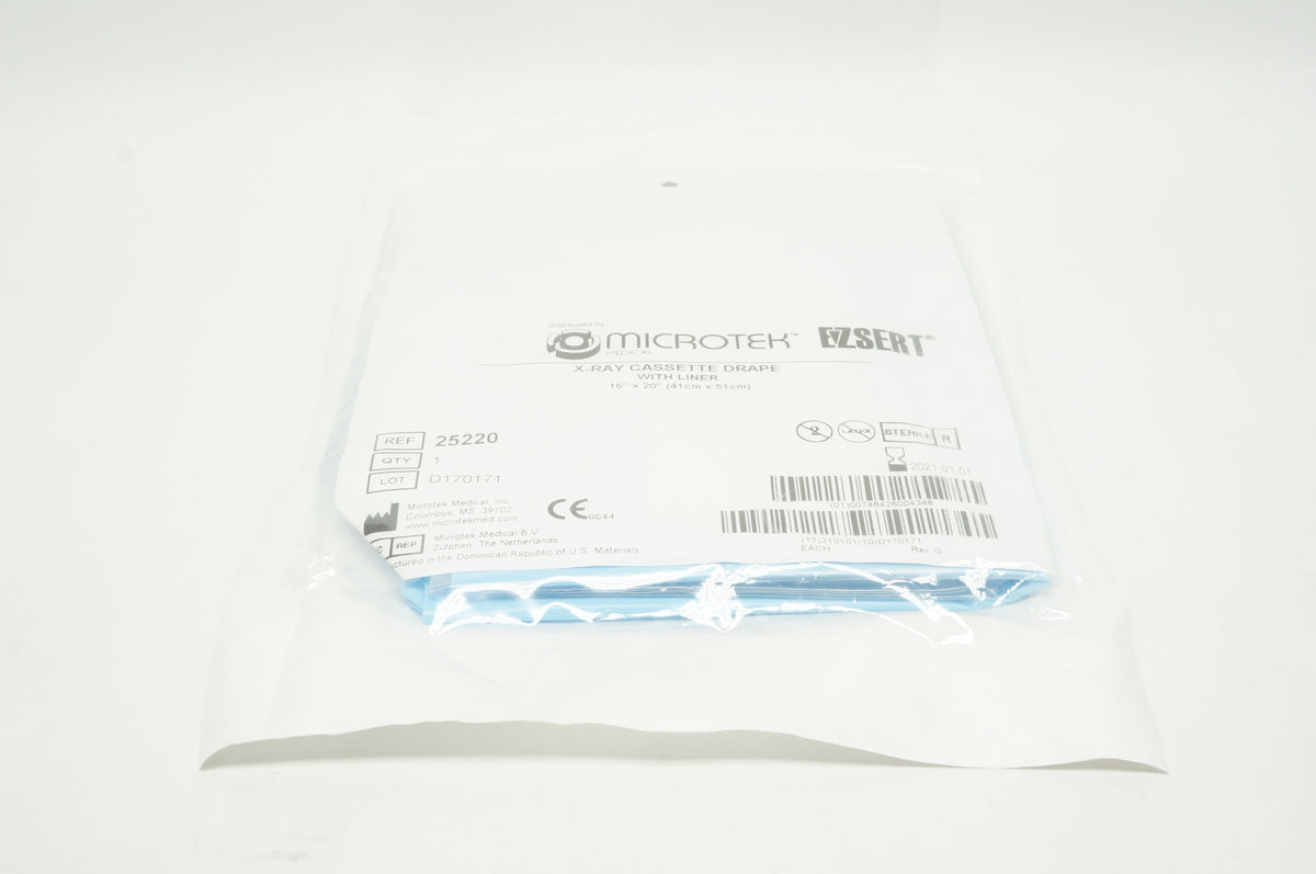 Microtek 25220 E-Z Sert X-Ray Cassette Drape with Liner 16inch x 20inc – Imedicsales