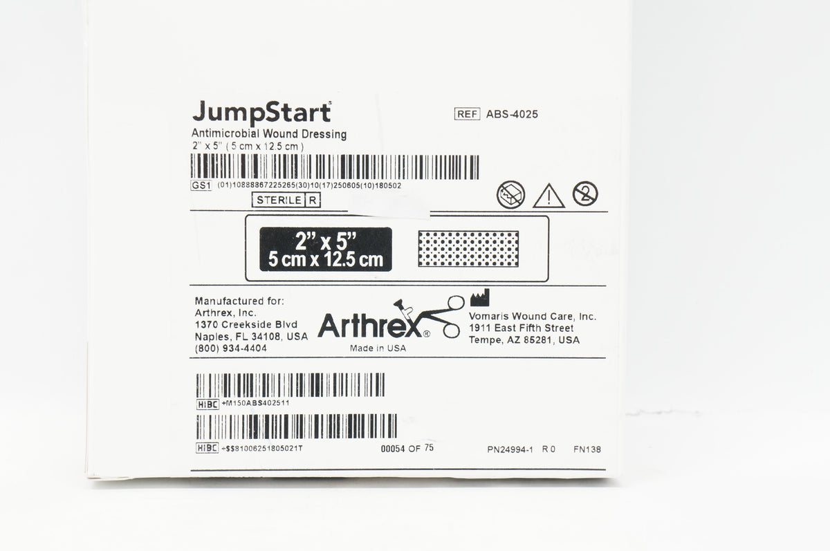 Arthrex ABS-4025 JumpStart Antimicrobial Wound Dressing 2inch x 5inch – Imedicsales