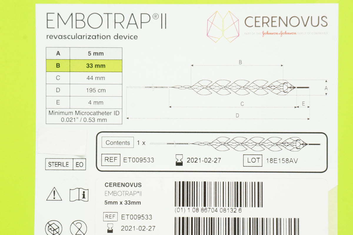 Cerenovus Et009533 Embotrap Ii Revascularization Device X Imedicsales
