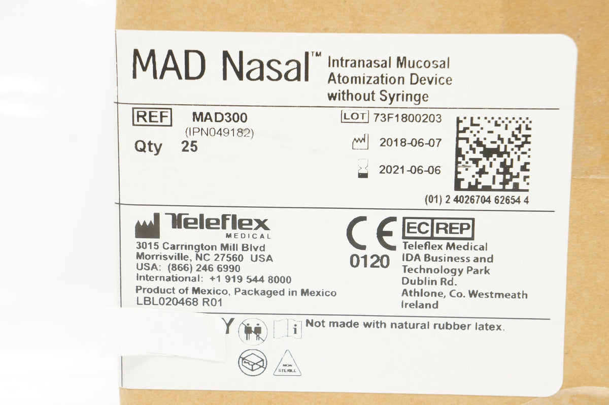 Teleflex MAD300 MAD Nasal Intranasal Mucosal Atomization Device (x) - – Imedicsales