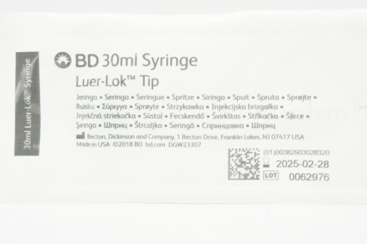 BD 302832 30ml Syringe Luer-Lok Tip – Imedicsales