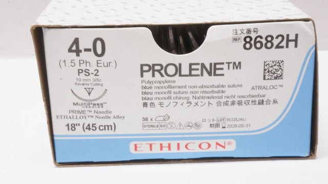 Ethicon 8682H 4-0 PROLENE Stre PS-2 19mm 3/8, 18inch - Pack of 20 – Imedicsales