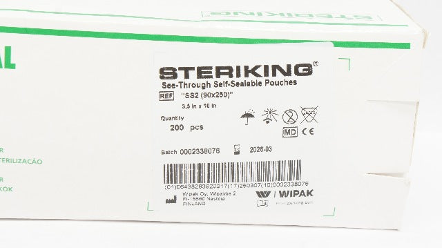 Wipak SS2 Steriking Sterilization Pouches 3.5In x 10In - Box of 200 – Imedicsales