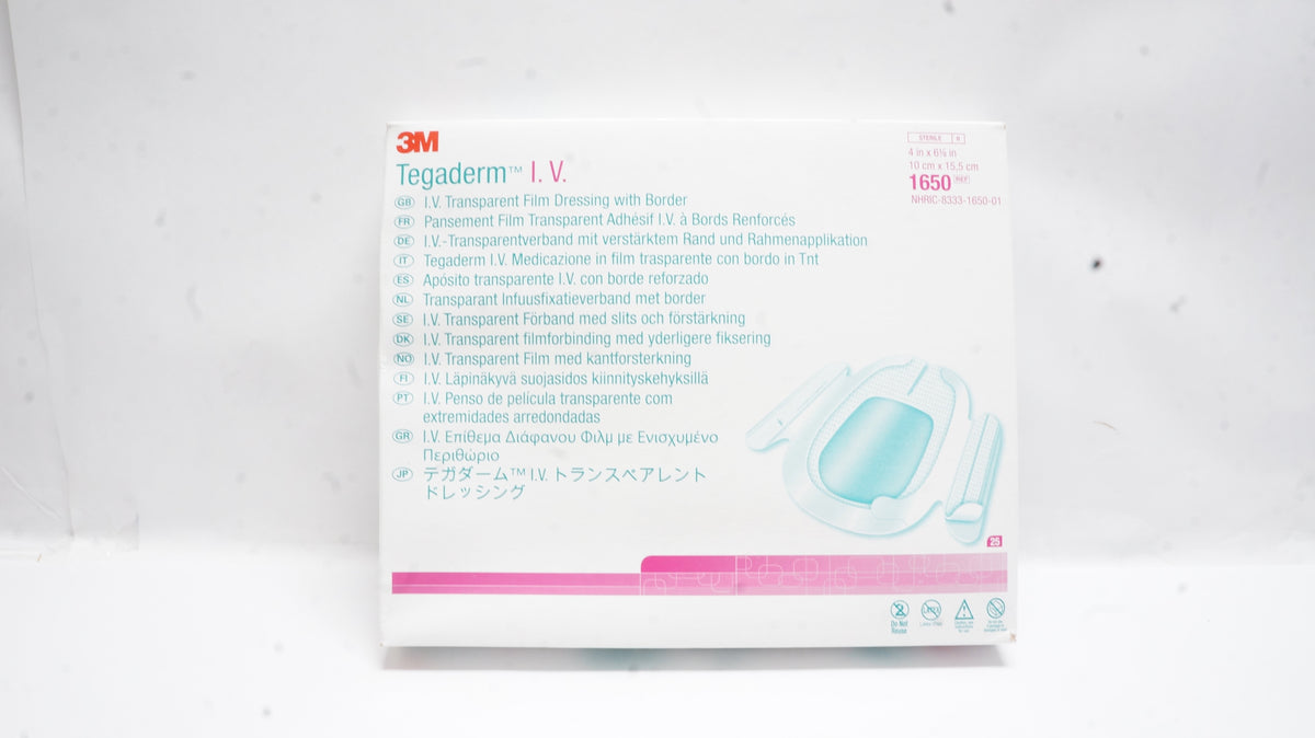 3M 1650 Tegaderm I.V. Transparent Film Dressing W/Border 4In x 6 1/8In – Imedicsales