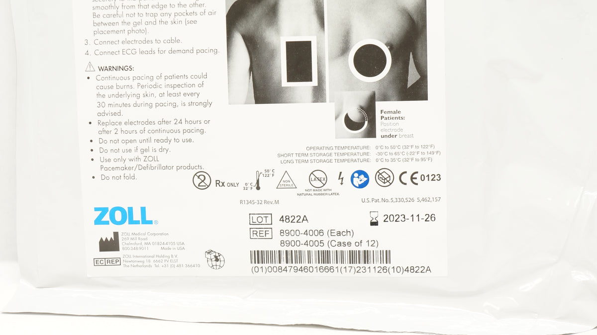 ZOLL 8900-4006 Pro-Padz Adult Multi-Function Electrodes Radiolucent (x – Imedicsales