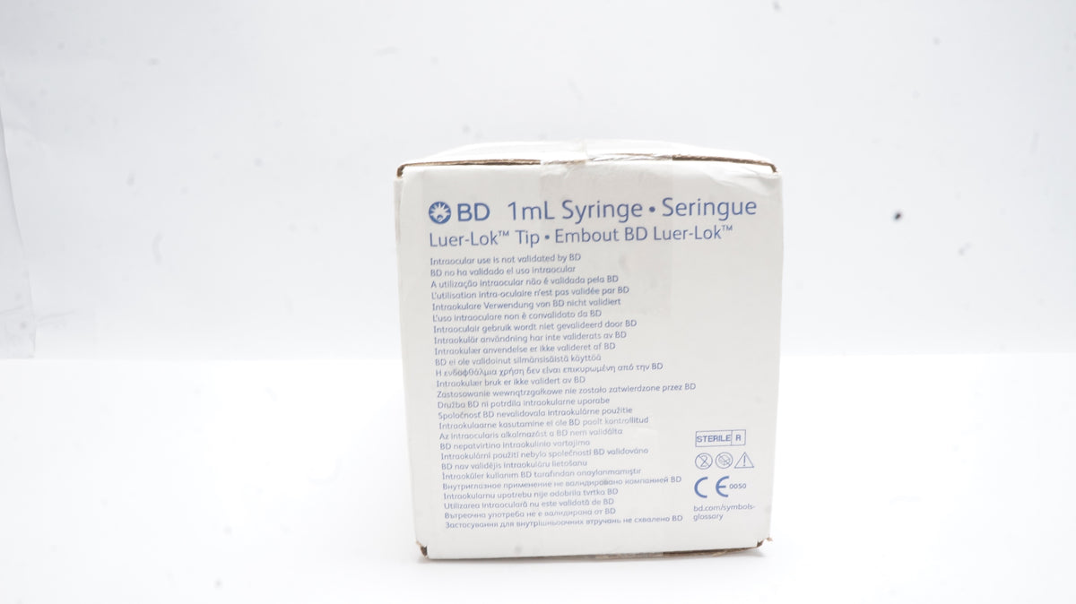 BD 309628 1ml Luer Lok Tip Syringe - Box of 100 – Imedicsales