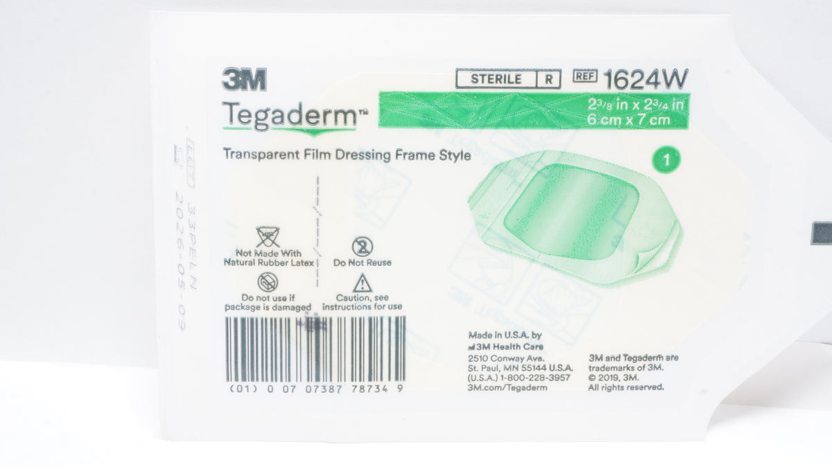 3M 1624W Tegaderm Transparent Film Dressing Frame Style 2-3/8 x 2-3/4 – Imedicsales