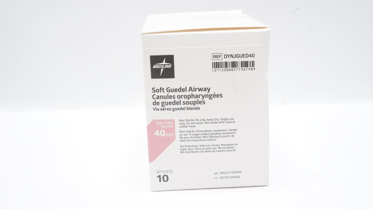 Medline DYNJGUED40 Soft Guedel Airway, 40mm - Box of 10 – Imedicsales