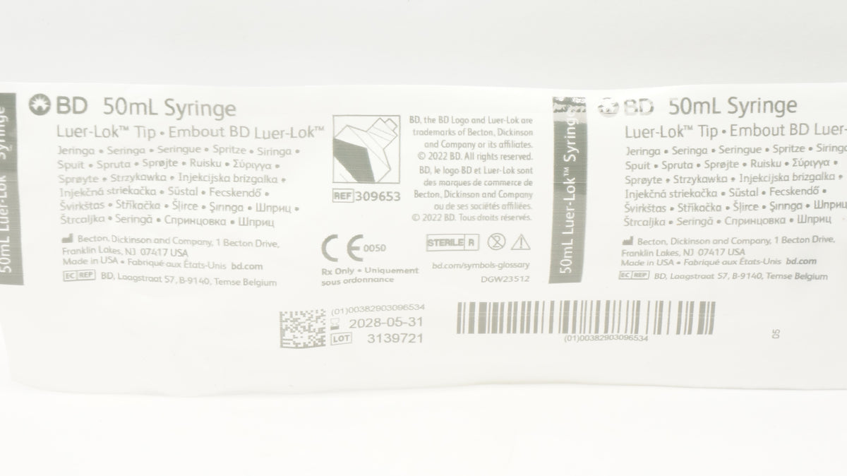 BD 309653 50ml Syringe Luer-Lok Tip – Imedicsales