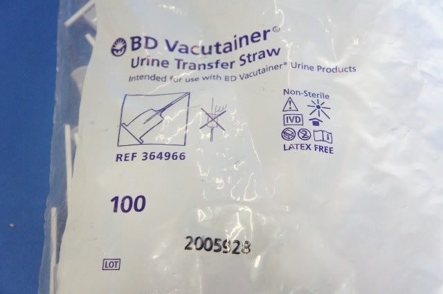 BD 364966 Vacutainer Urine Transfer Straw ~ Pack of 100 – Imedicsales
