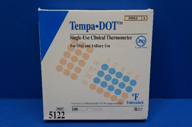Medical Indicators 5122 Tempa DOT Clinical Thermometer (x) ~ Pack of 1 ...