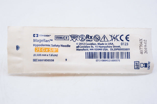 Covidien 8881850558 Magellan Hypodermic Safety Ndle 25G x 5/8inch ...