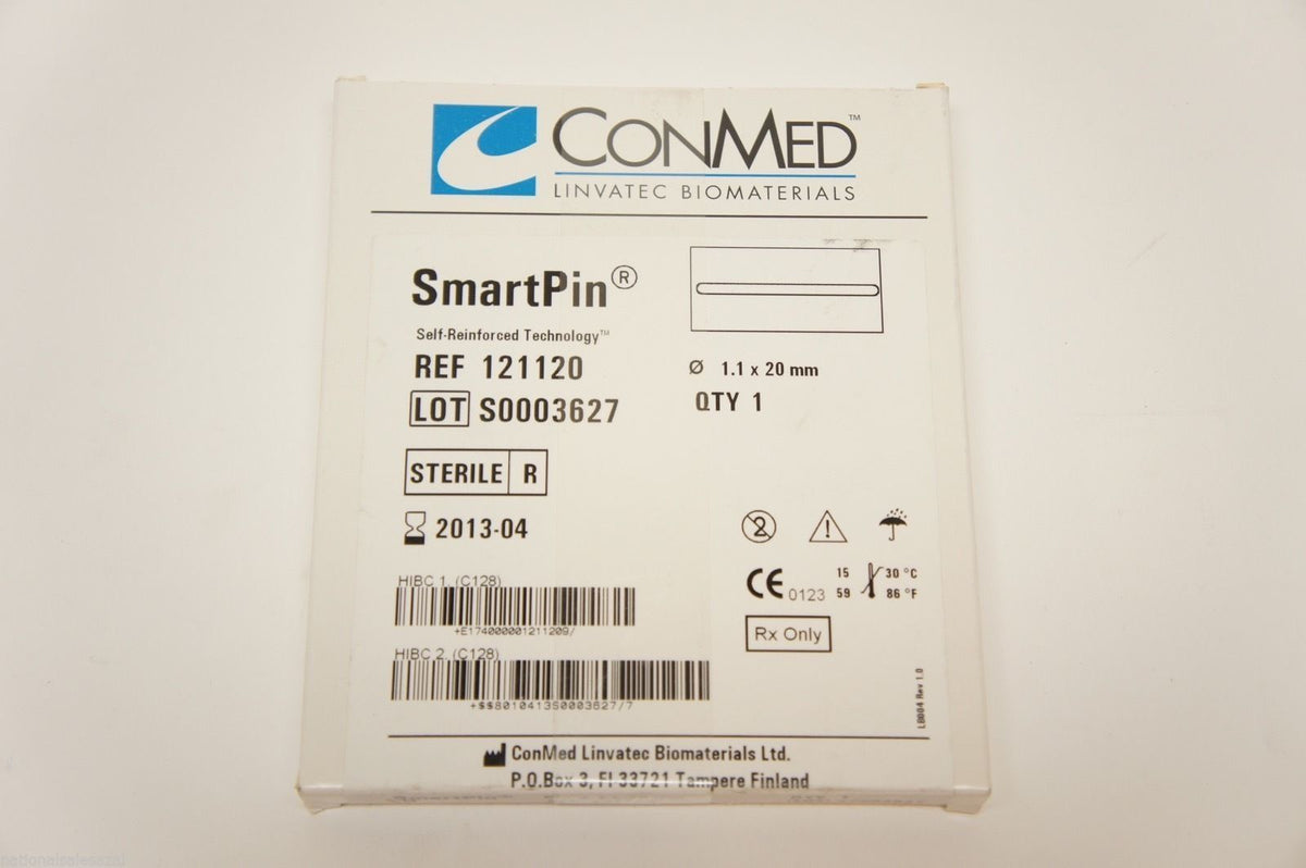121120 ~ ConMed SmartPin Self-Reiforced Technology 1.1 x 20mm (x ...