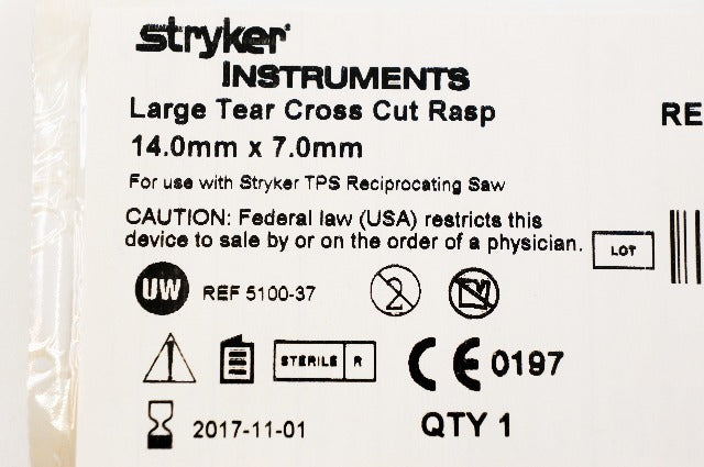 Stryker 5100-37-114 Large Tear Cross Cut Rasp 14mm x 7mm (x) – Imedicsales