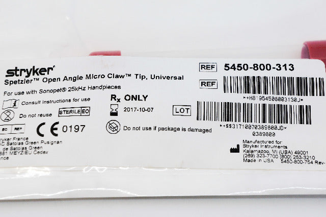 Stryker 5450-800-313 Spetzler Open Angle Micro Claw Tip, Universal (x ...