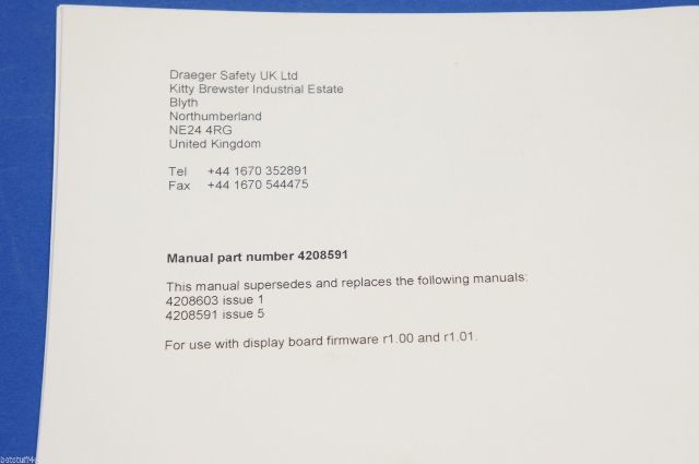 Drager Manual Regard-1 Single-channel Controller – Imedicsales