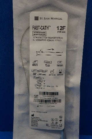 St. Jude Medical 406579 FAST-CATH Hemostasis Introducer 12F x 12cm (x ...