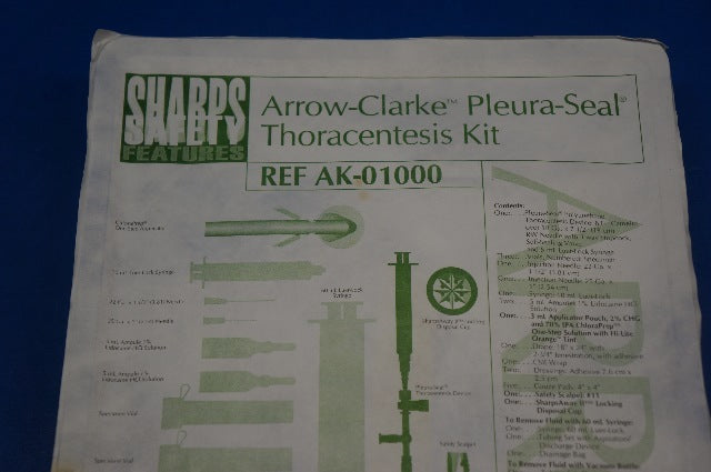 Arrow AK-01000 Clarke Pleura-Seal Thoracentesis Kit – Imedicsales