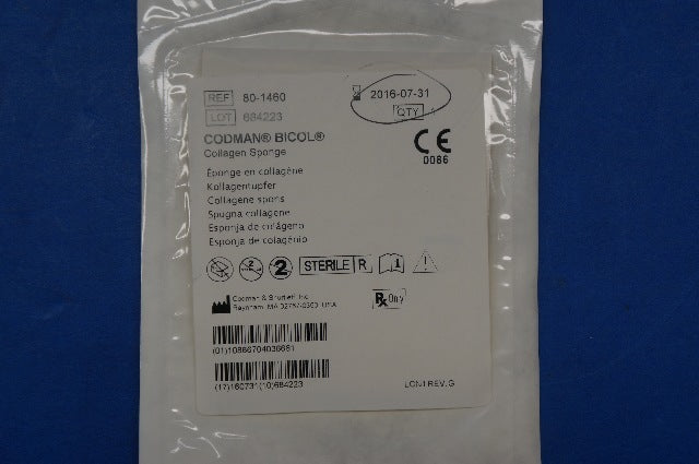 Codman 80-1460 Bicol Collagen Sponge (x) ~ Lot of 2 – Imedicsales