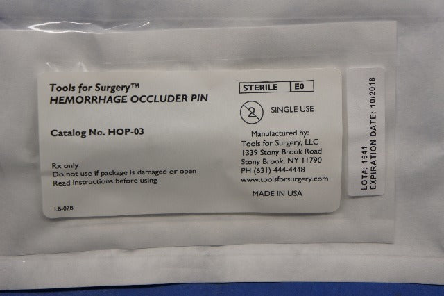 Tools for Surgery HOP-03 Hemorrhage Occluder Pin – Imedicsales