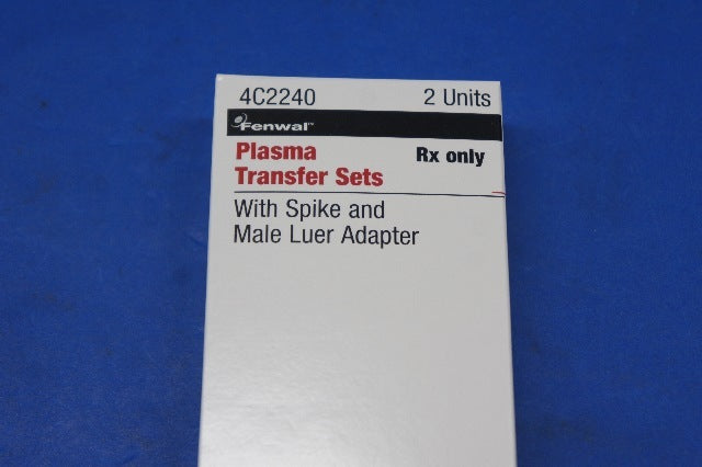 Fenwal 4C2240 Plasma Transfer Sets With Spike and Male Luer Adapter ...