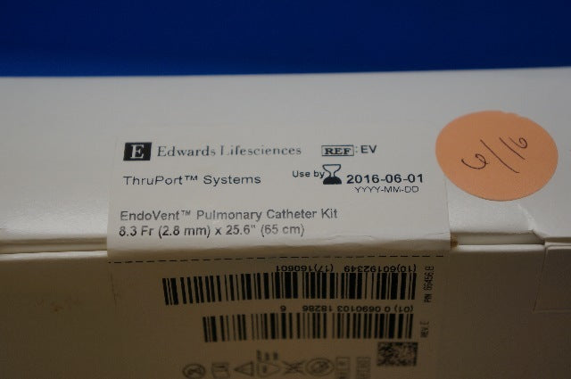 Edwards Lifesciences EV ThruPort Systems EndoVent Pulmonary Cath Kit 8 ...