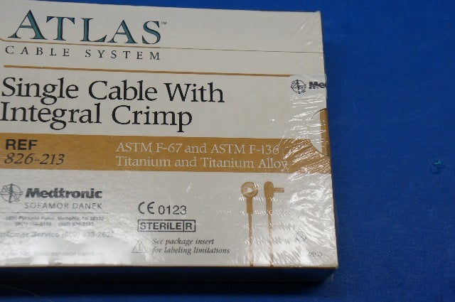 Medtronic 826-213 ATLAS Cable System Single Cable With Integral Crimp ...