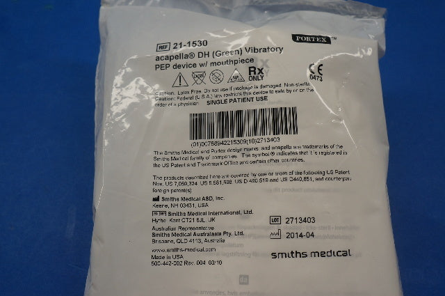 Smiths Medical 21-1530 Portex Acapella DH Vibratory PEP device w/Mouth ...