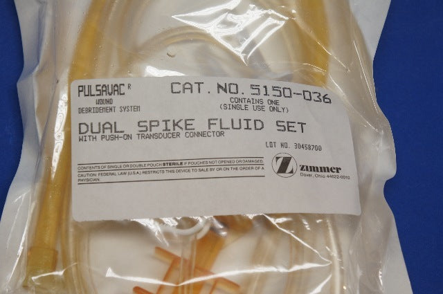 Zimmer 5150-036 Pulsavac Dual Spike Fluid Set – Imedicsales