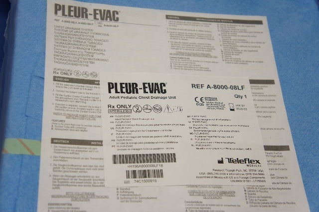 Teleflex A-8000-08LF PlEUR-EVAC Adult Pediatric Chest Drainage Unit ...