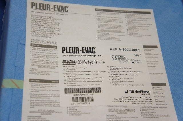 Teleflex A-8000-08LF PlEUR-EVAC Adult Pediatric Chest Drainage Unit ...