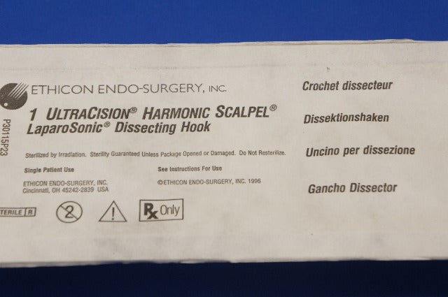 Ethicon HDH05 UltraCision Harmonic Scalpel LaparoSonic Dissecting Hook ...