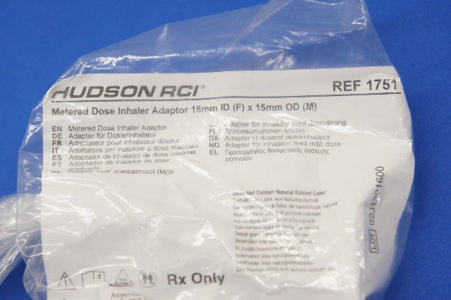 Hudson RCI 1751 Metered Dose Inhaler Adaptor 15mm ID x 15mm OD ...