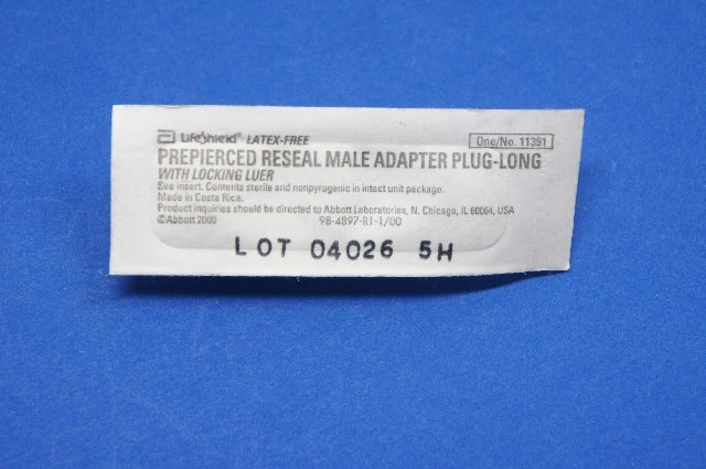 LifeShield 11391 Prepierced Reseal Male Adapter Plug-Long with Locking ...
