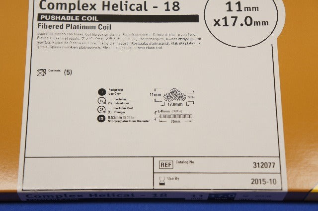 Boston Scientific 312077 Complex Helical -18 Pushable Coil 11mmx17.0mm ...