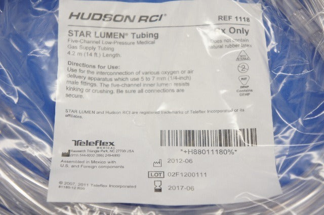 Hudson RCI 1118 Star Lumen Tubing 14Ft (x) – Imedicsales