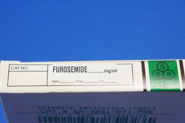 Shamrock FUROSEMIDE Anesthesia Labels 1/2 – Imedicsales