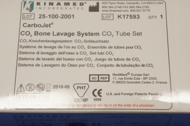 Kinamed 25-100-2001 CarboJet CO2 Bone Lavage System CO, Tube Set (x ...