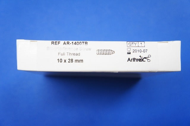 Arthrex AR-1400TB Bio-Interference Screw Full Thread 10 x 28mm (x ...
