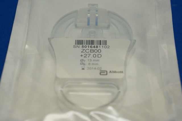 Abbott ZCB00 TECNIS 1-Piece Aspheric IOL Hydrophobic Acrylic 27.0 D (x ...