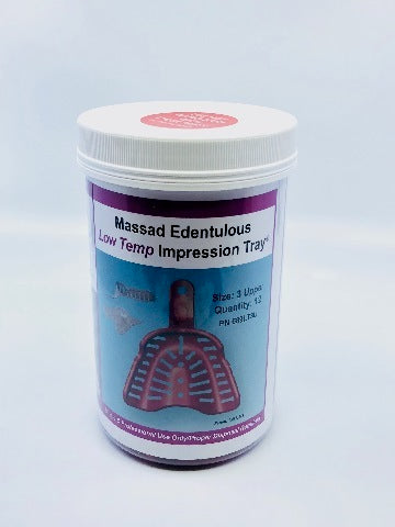 Nobilium 689LT3U Massad Edentulous Low Temp Tray Size 3U ~ Pack of 12 ...