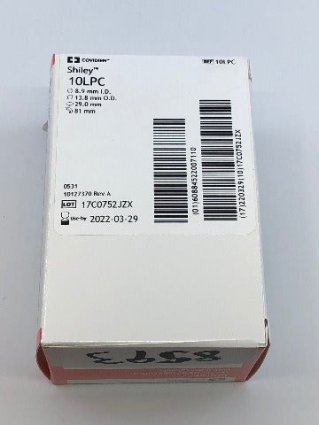 Covidien 10LPC Shiley Tracheostomy Tube Cuffed With Inner Cannula, 8.9 ...