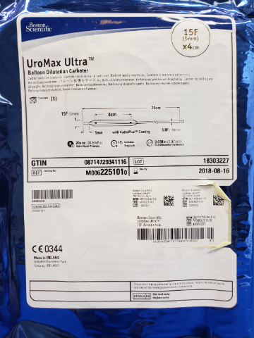 Boston Scientific M0062251010 UroMax Ultra Balloon Dilatation Cath. 15 ...