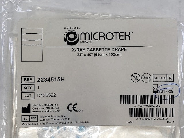 Microtek 2234515H X-Ray Cassette Drape 24in. x 40in. (x) – Imedicsales