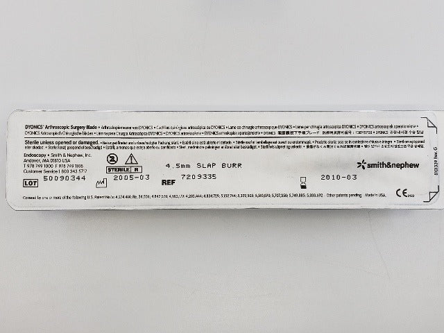 Smith&Nephew 7209335 DYONICS Arthroscopic Surgery Blade Slap Burr 4.5m ...