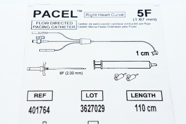 St. Jude Medical 401764 PACEL Flow Directed Pacing Cath. 5F x 1cm x 11 ...