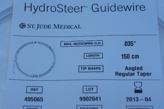 St. Jude Medical 405065 HydroSteer Guidewire 0.035inch x 150cm (x ...