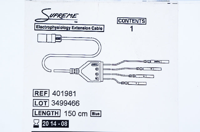 St. Jude Medical 401981 Supreme Electrophysiology Extension Cable 150c ...